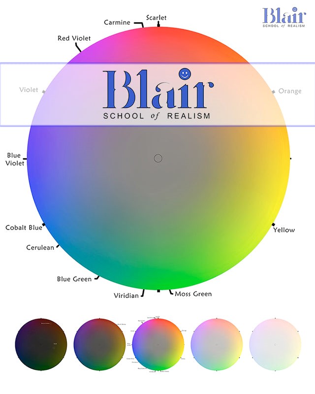 Large Color wheel plus 5 Value Color Wheel Print – Blair-Center-for-the ...